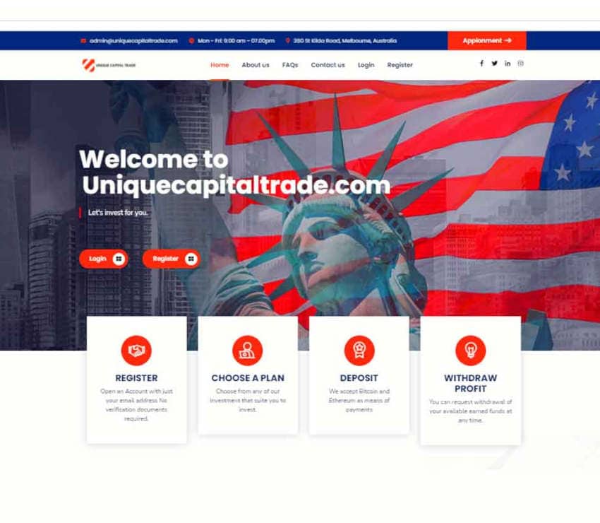 Unique Capital Trade opiniones ¿Es confiable? || estafado.com